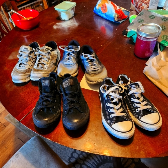 Converse | Shoes | Two Pair Nike Two Pair Converse Black And White ...